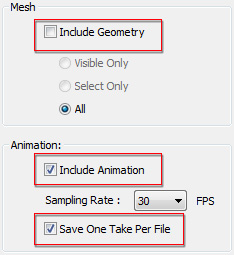Exporting Settings for Unity