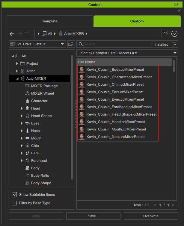 Creating Custom Mixer Presets