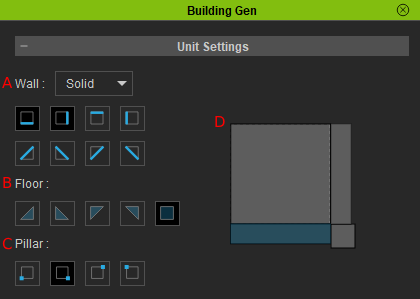BuildingGen Panel (unit mode)