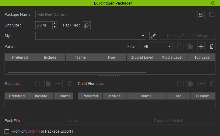 The BuildingGen Packager