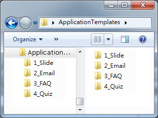 Application Templates Folder Structure