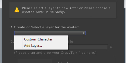 Applying CrazyTalk Actors to Unity Scene