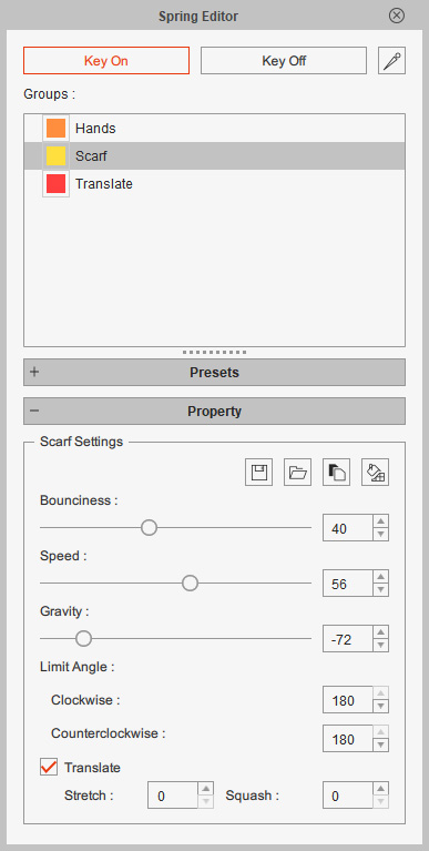 Copying and Pasting Spring Properties