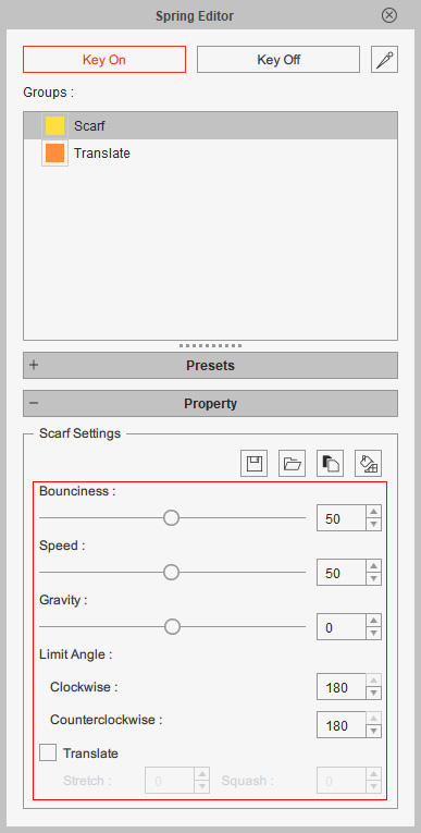 Copying and Pasting Spring Properties