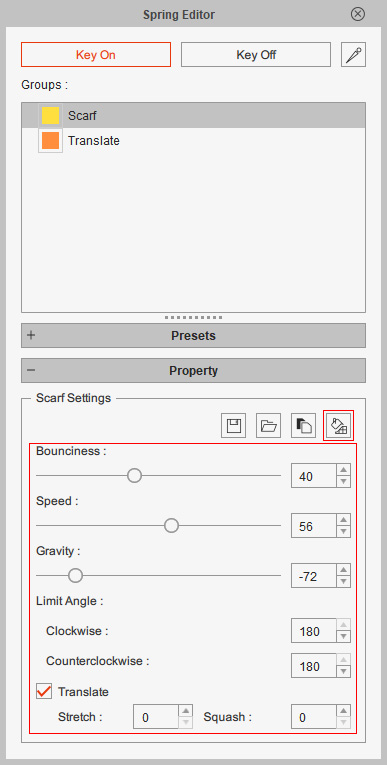 Copying and Pasting Spring Properties