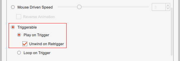 Motion Settings for Visibility and Opacity Motion Cards