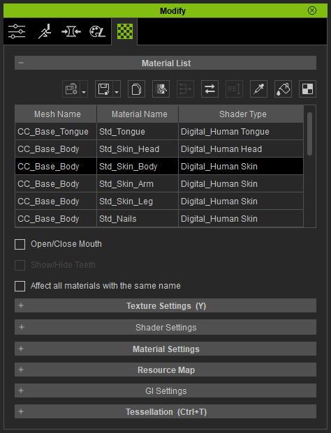 Copying and Pasting Shader Parameters