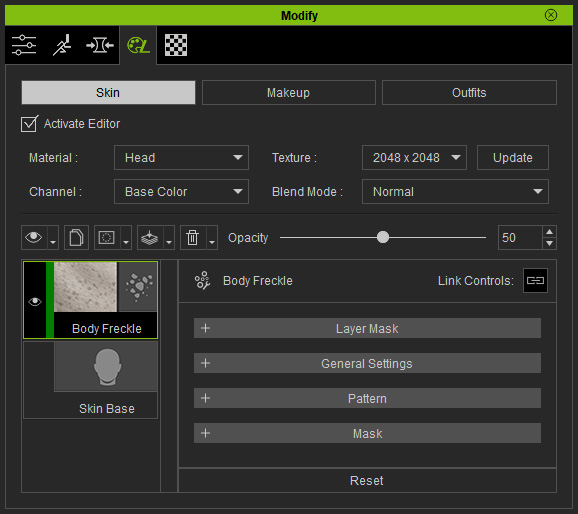 Settings in Appearance Editor - Freckle