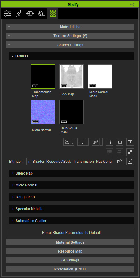 Resetting Textures