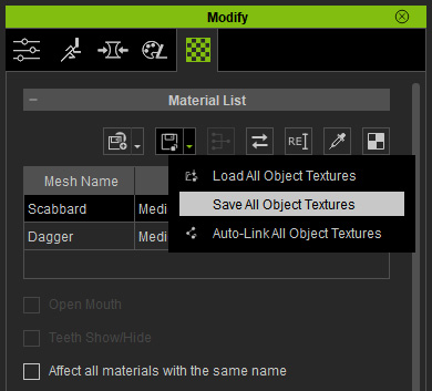Batch Saving and Loading Textures of Multiple Materials