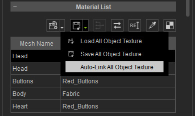 Sharing Identical Textures in Materials by Linkage Feature