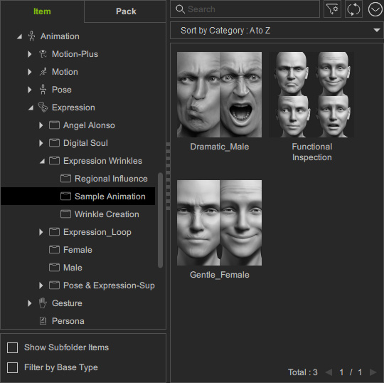 Expression Wrinkles Library in Expression