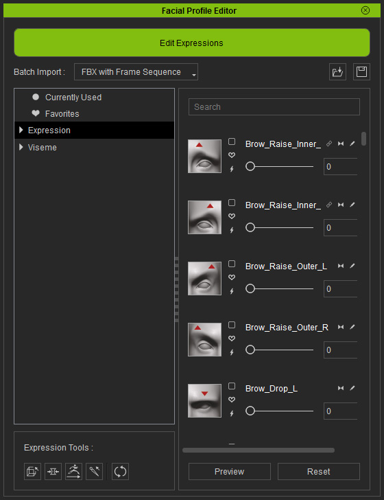 Adjusting Expressions for Standard Characters with Batch-Importing
