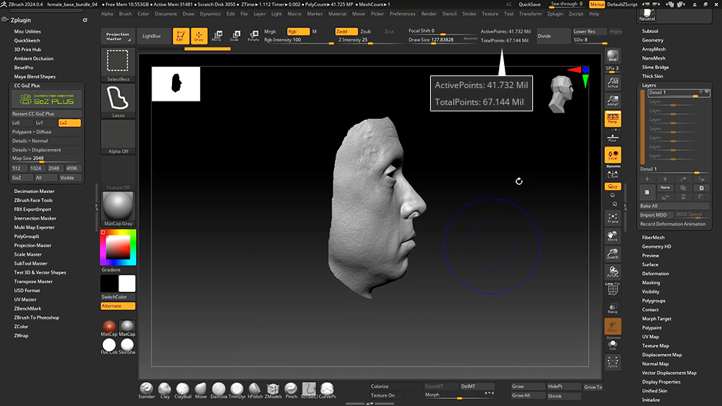 Creating Cavity Maps with ZBrush