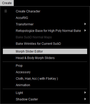 Creating Morphing Slider for Default Character