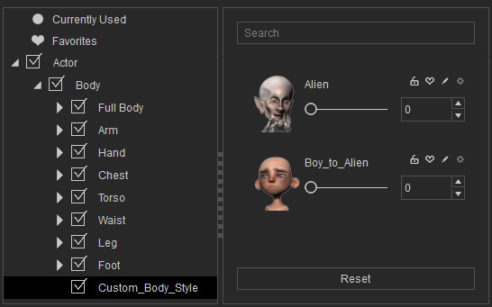 Creating Morphing Slider for Current Character