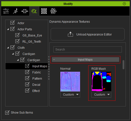 Dividing Cloth Material Areas by RGB Mask
