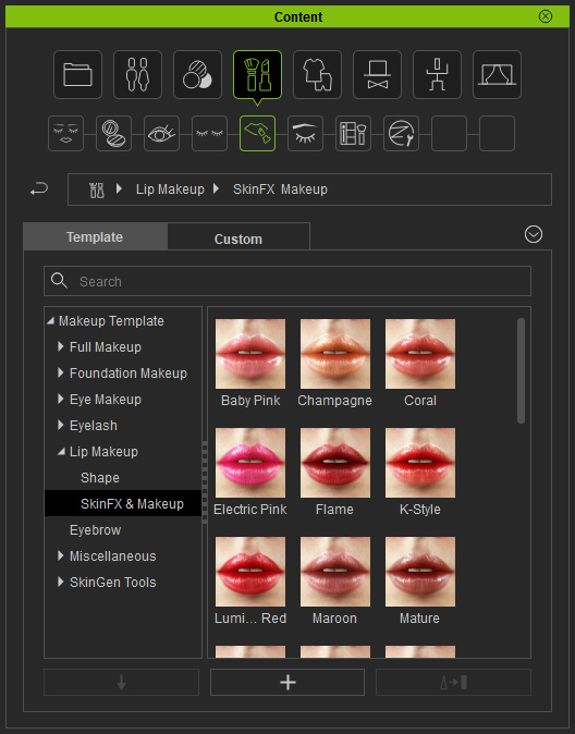 Using Lip Makeup Templates