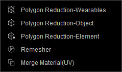 Polygon Reduction Toolbar