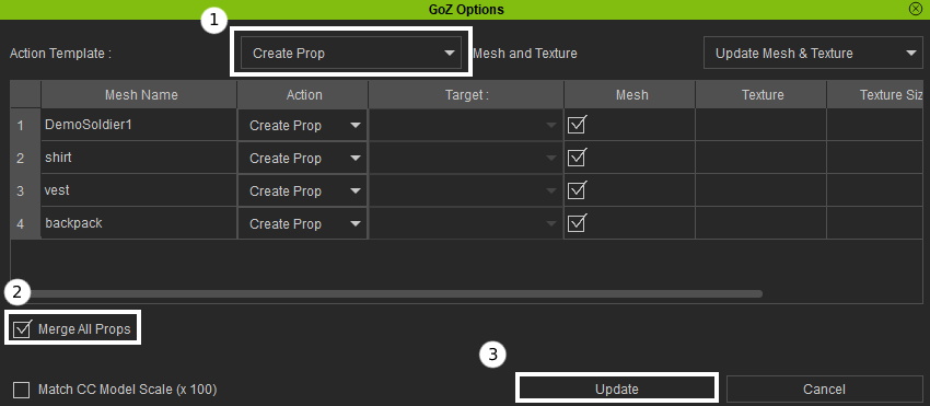 GoZ Transferring to Character Creator 4 for Inspection