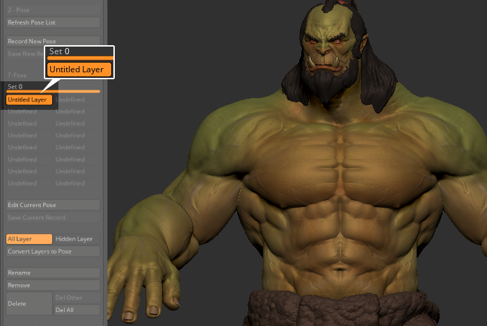 Recording New Poses in ZBrush
