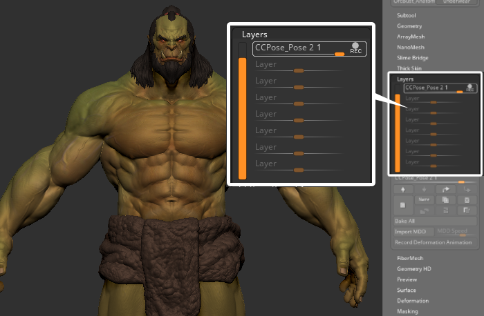 Recording New Poses in ZBrush