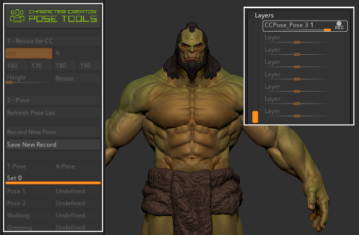Recording New Poses in ZBrush