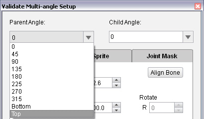 Viewing Angle Combinations of Parent-Child Body Parts