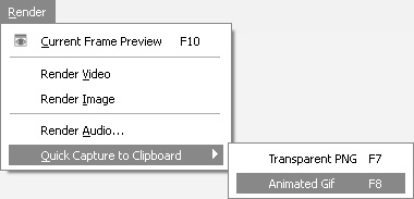 Exporting Gif Animation