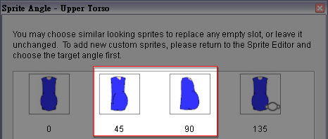 After replacement (the angles of 45 and 90 degreeare replaced)