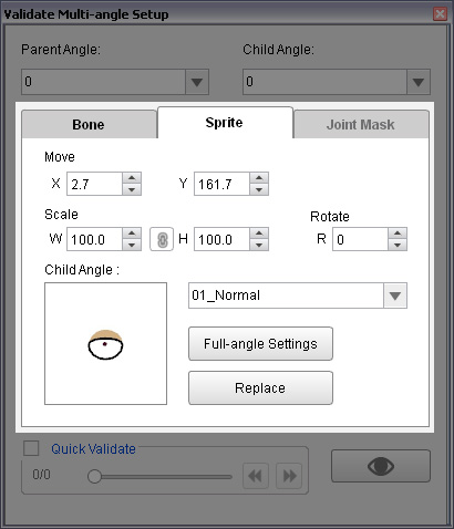 Selecting Poses and Transforming Angle Elements