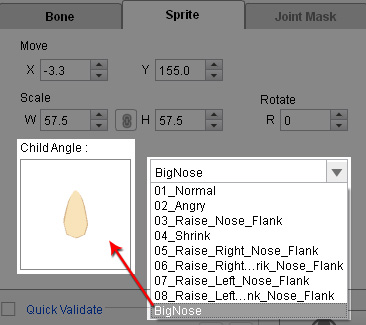 Set the values to adjust the transformation data (translation, rotation ...