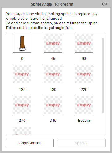 Using Sprite-Angle Panel