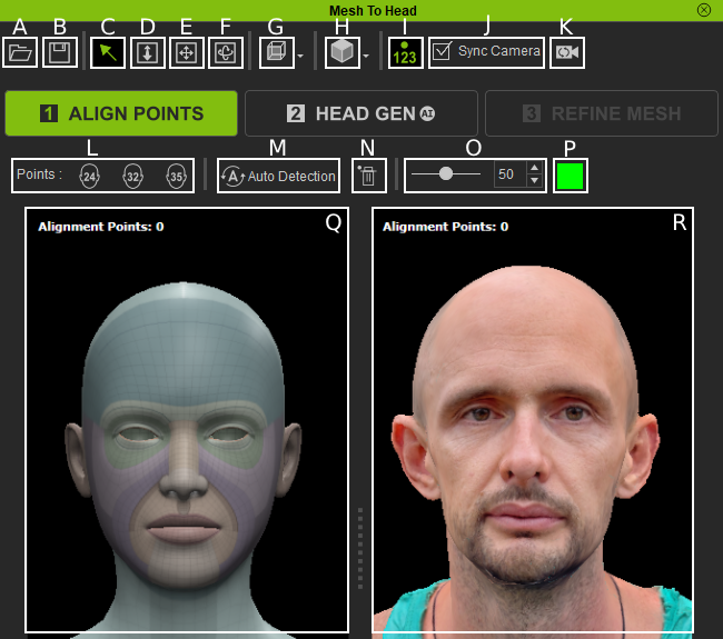User Interface for ALIGN POINTS Step