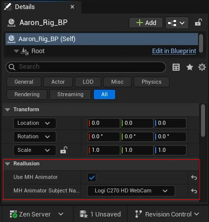 Webcam Live Streaming Performance for CC Characters