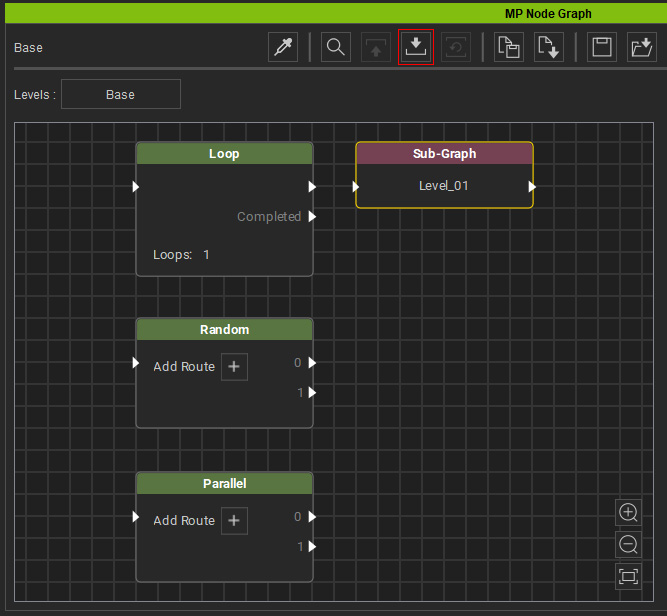 Switching the Viewport for Different Level of Node Graph