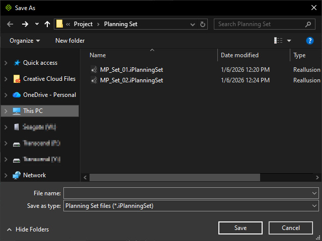 Saving and Loading MP Sets