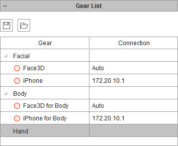 Saving and Loading Gear List