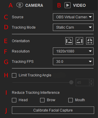 Camera and Video Tabs