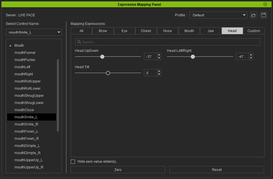 Using Expression Mapping Panel after Version 1.1
