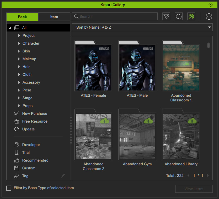 Batch Importing Custom Contents as Pack in Smart Gallery