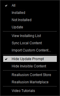 Content Update List