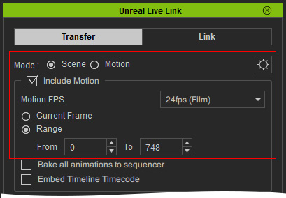 Using Unreal Live Link to Transfer Timecoded Animation