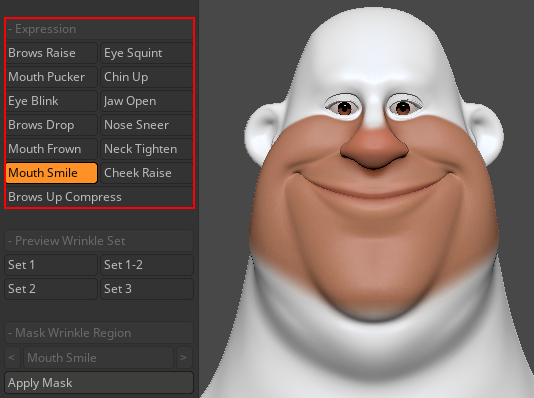 Applying Wrinkle Masking
