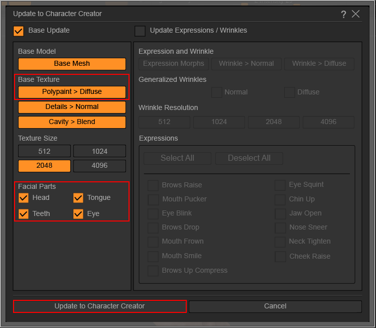 Base Mesh Polypaint Projection Workflow