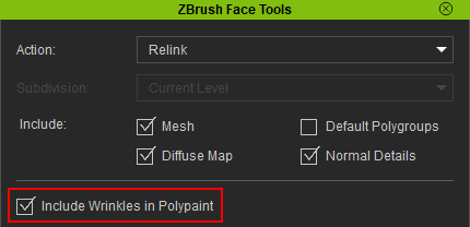 Include Wrinkles in Polypaint