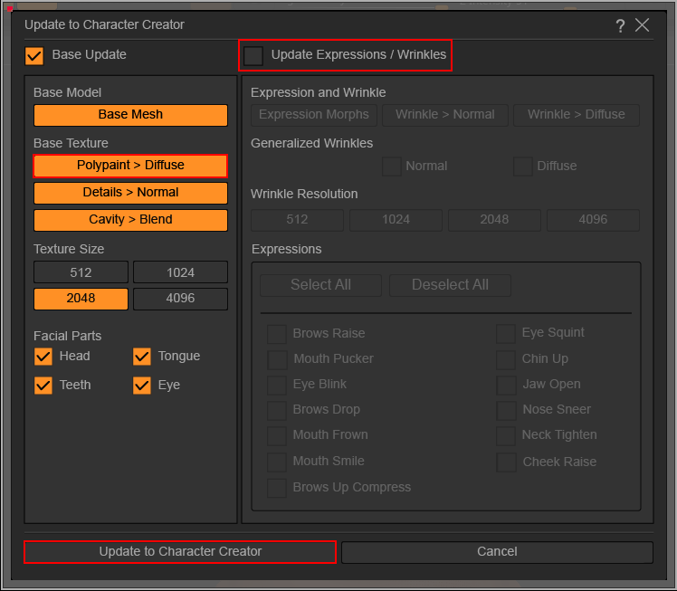 Converting Polypaint to Character Creator Textures