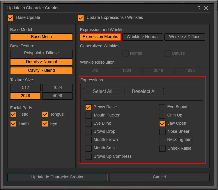Facial Expression Editing Workflow