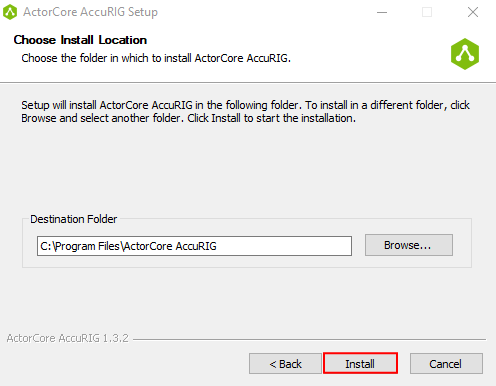 ActorCore AccuRIG Installation Guide