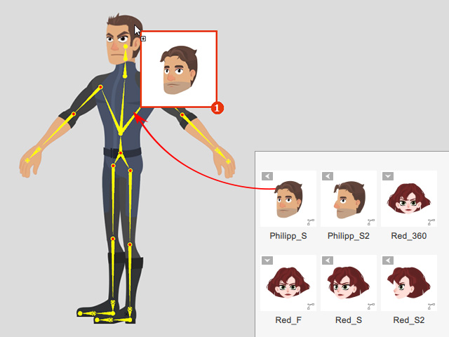 Applying 360 Head from Content Manager